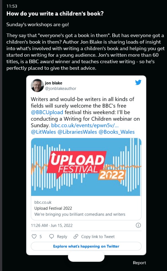 Creative Writing with Jon Blake | Classes taught by the Cardiff author ...